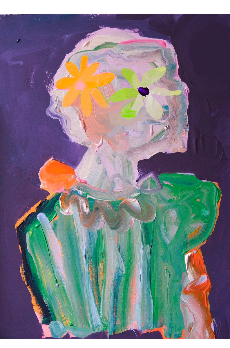 Celine flower face - poster – Kateelizastudio