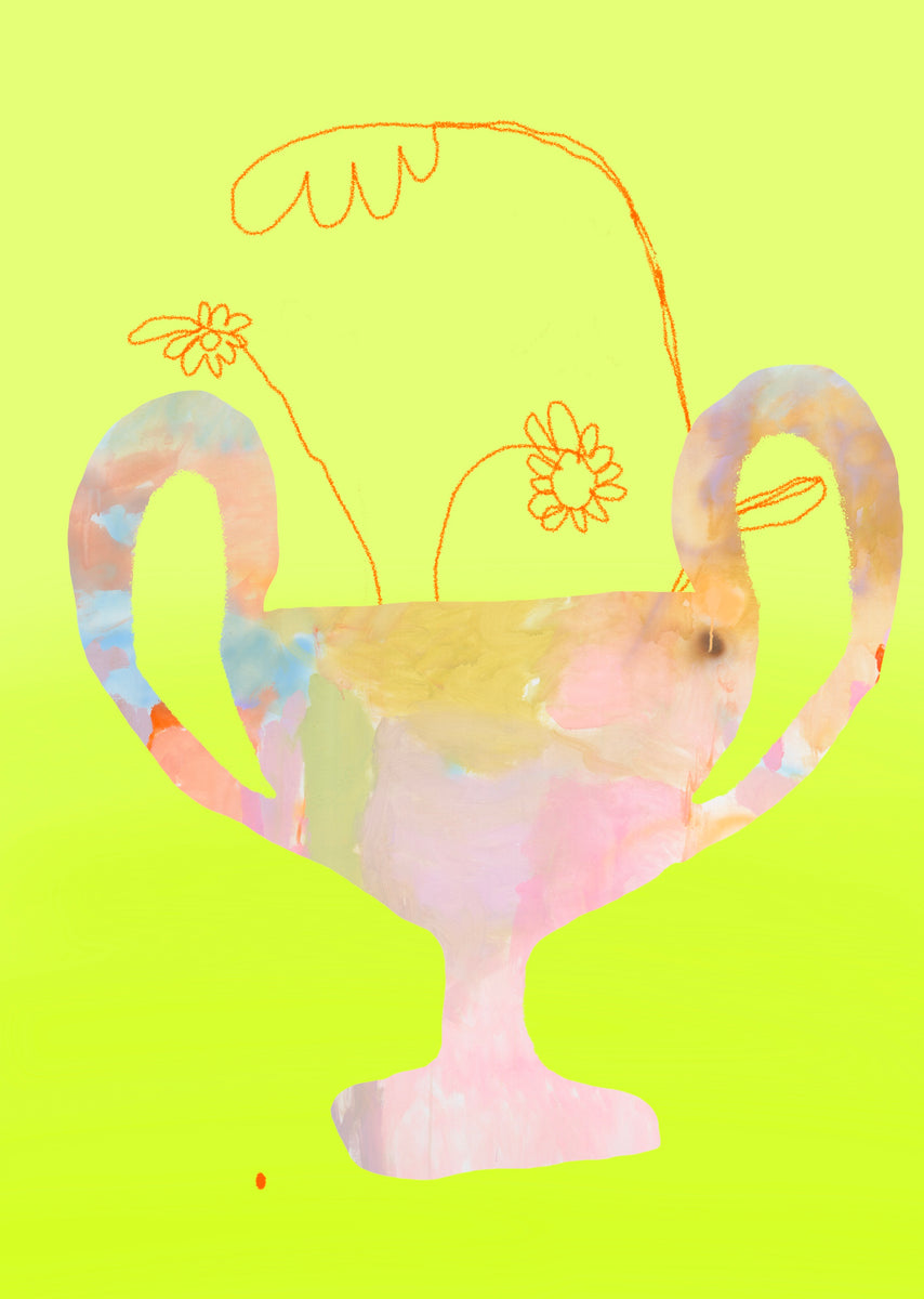 Cloud Nine poster - lime – Kateelizastudio